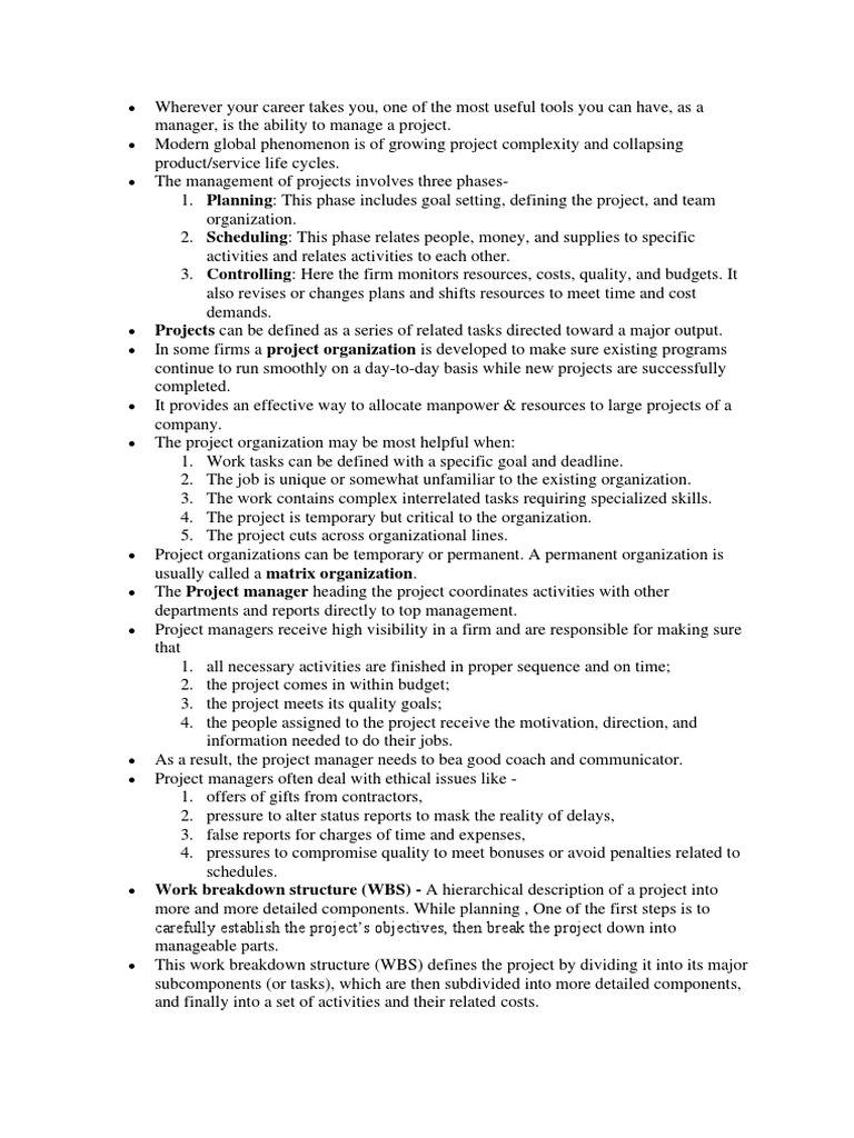 Heizer Chapter 3 - Project Management | PDF | Variance | Applied Mathematics