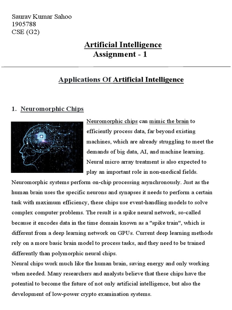 Saurav Kumar Sahoo (AI Assignment - 1) | PDF | Artificial Intelligence | Intelligence (AI ...
