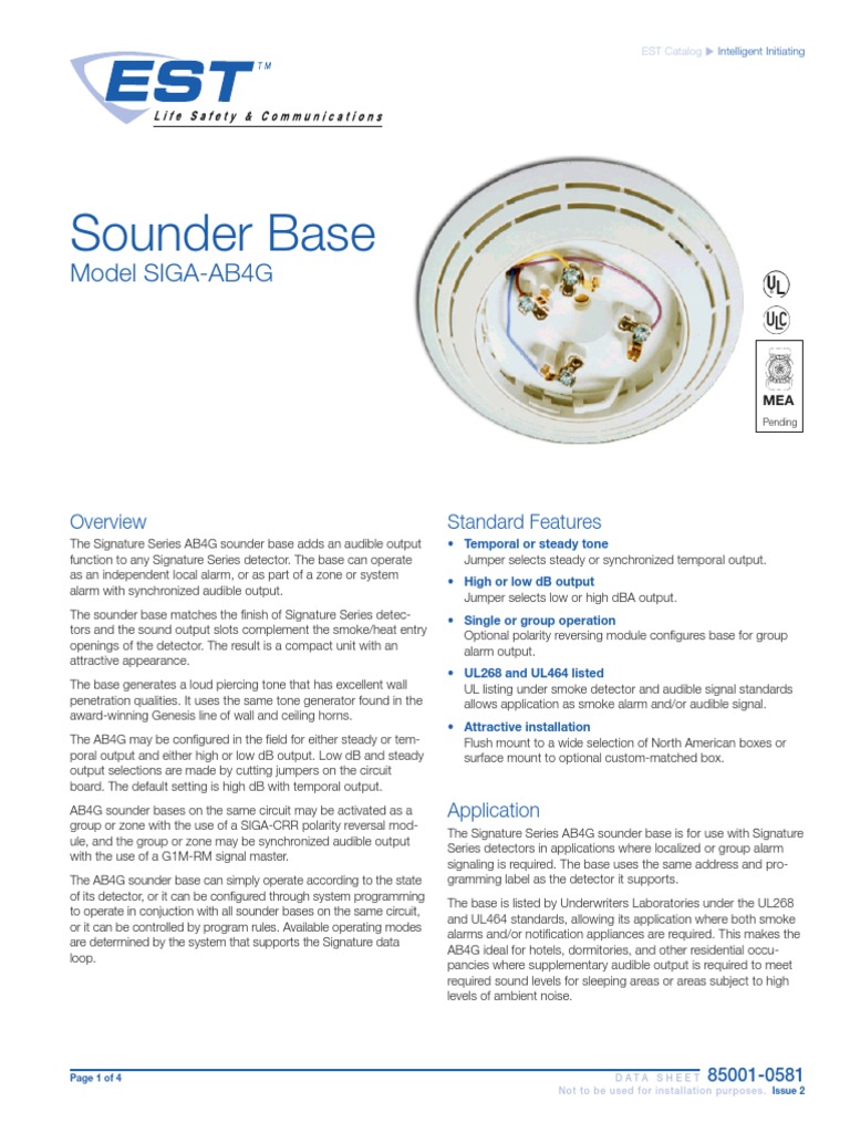 2 - Signature Sounder Base | PDF | Decibel | Detector (Radio)