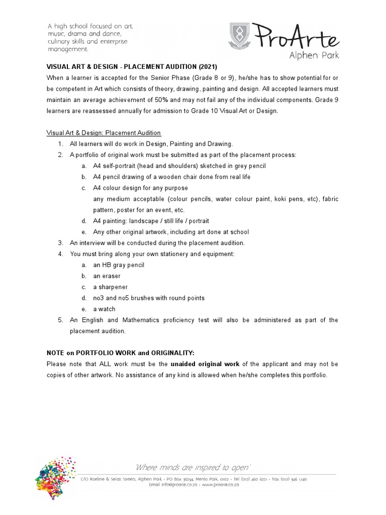 Preparation - Visual Art | PDF | Career & Growth