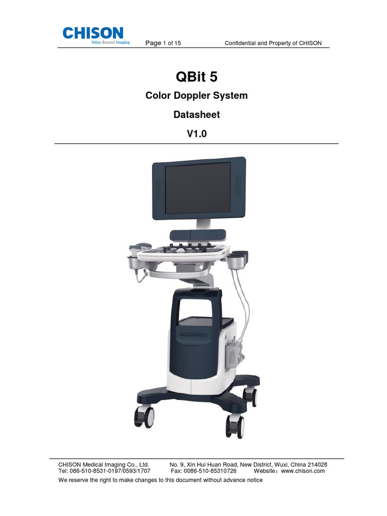 Qbit 5: Color Doppler System Datasheet V1.0 | Download Free PDF | Medical Ultrasound | Power Supply