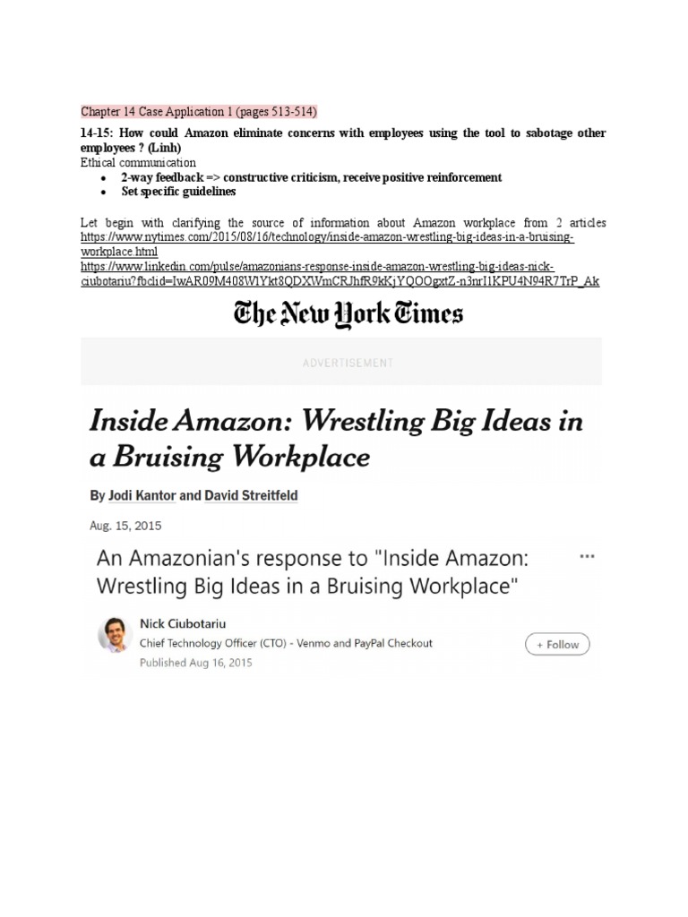 Recommendations for Developing Amazon's Anytime Feedback Tool to ...