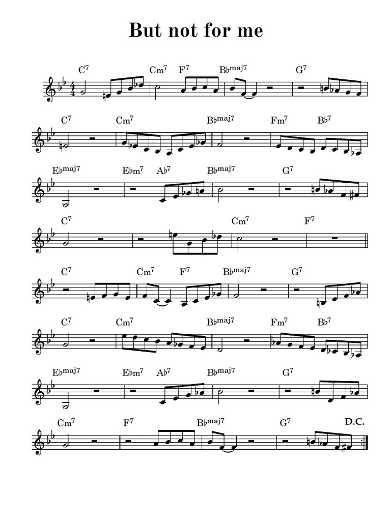 But Not For Me - Partitura Completa | PDF