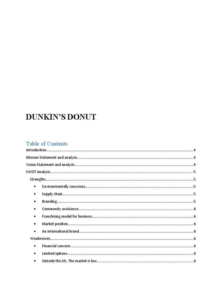 Dunkin Donuts | PDF | Economies | Business