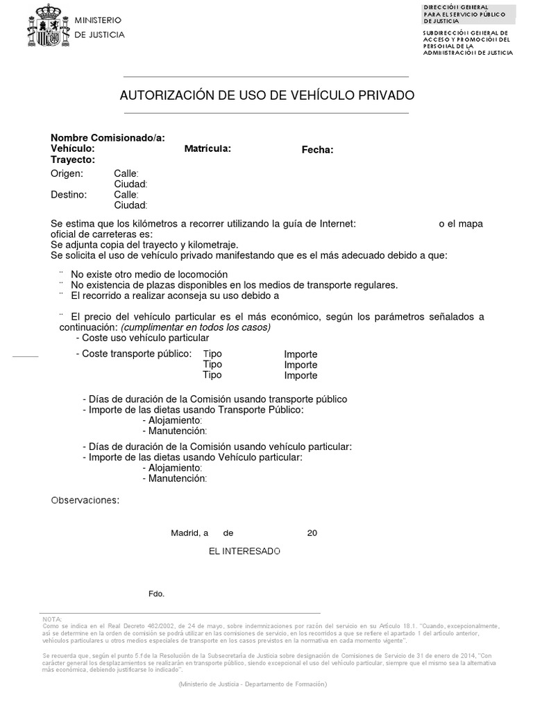 Autorizacion Uso Vehiculo Particular - 2021 | PDF | Transporte | Transporte público