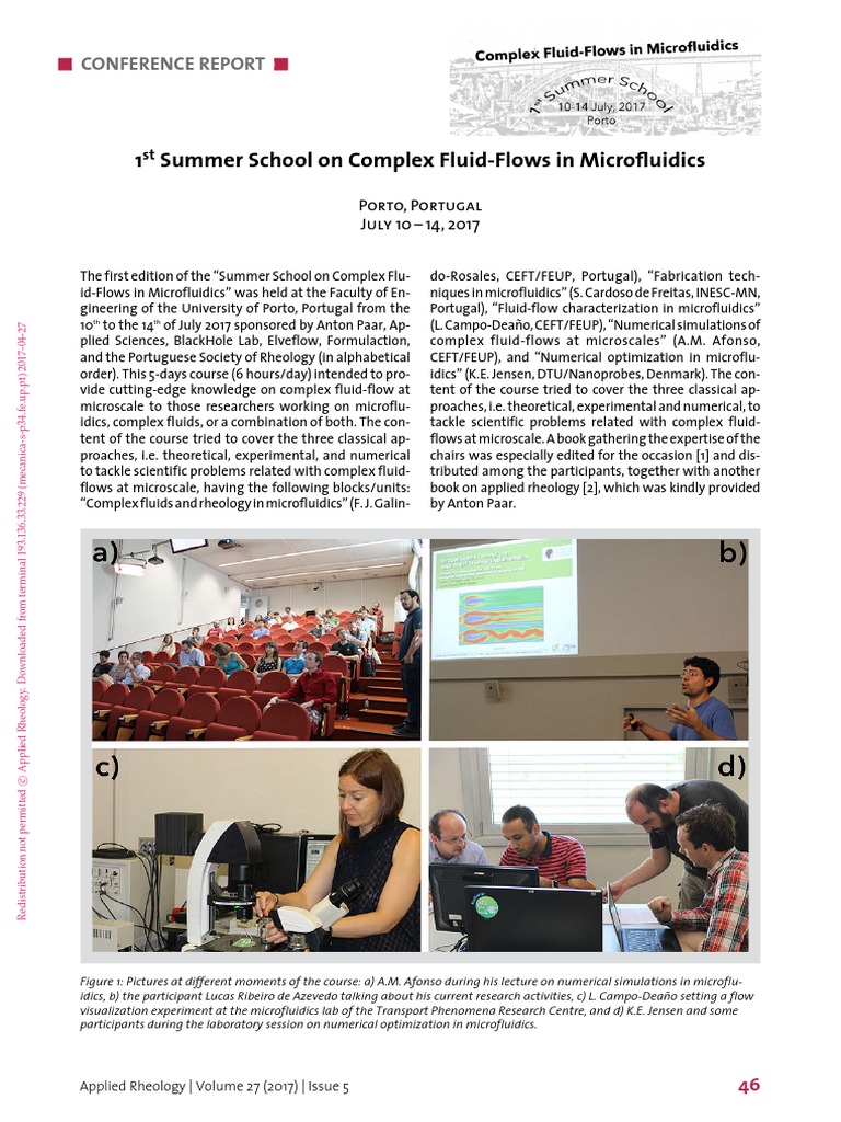 1 Summer School On Complex Fluid-Flows in Microfluidics: Conference ...