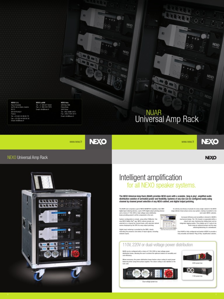 Nexo NUAR Brochure | PDF | Amplifier | Power Supply
