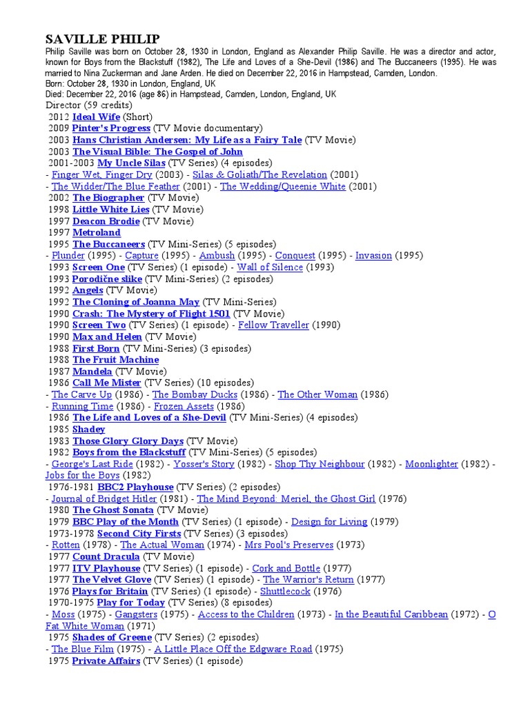Saville Philip | PDF
