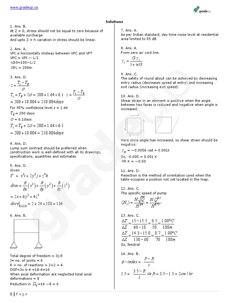 Engineering Problem Solutions and Analysis | PDF