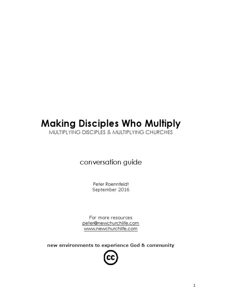 Making Disciples Who Multiply: Conversation Guide | PDF | Jesus | Acts ...