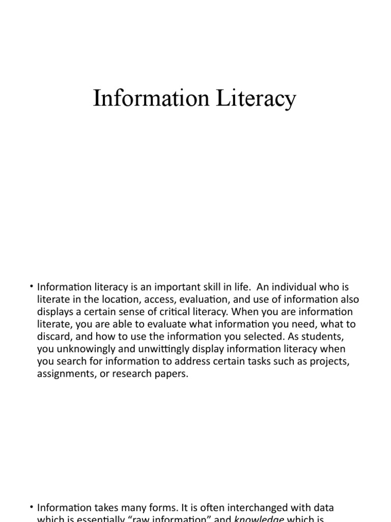 Lesson III | PDF | Information Literacy | Information