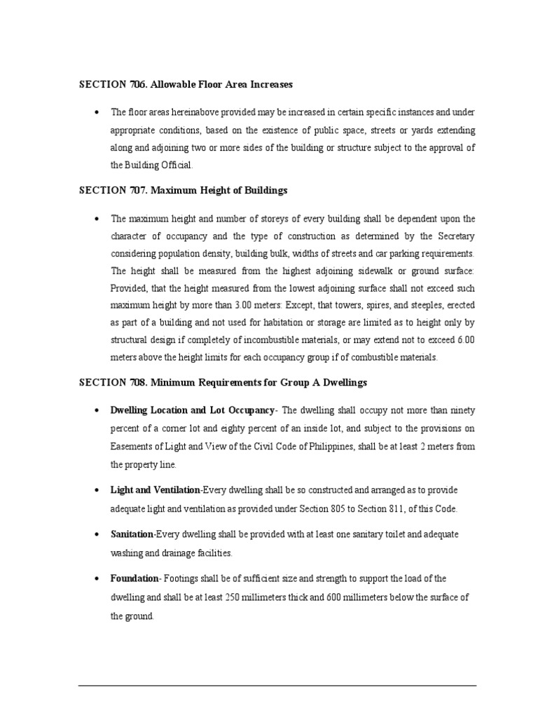 SECTION 706. Allowable Floor Area Increases | Download Free PDF ...