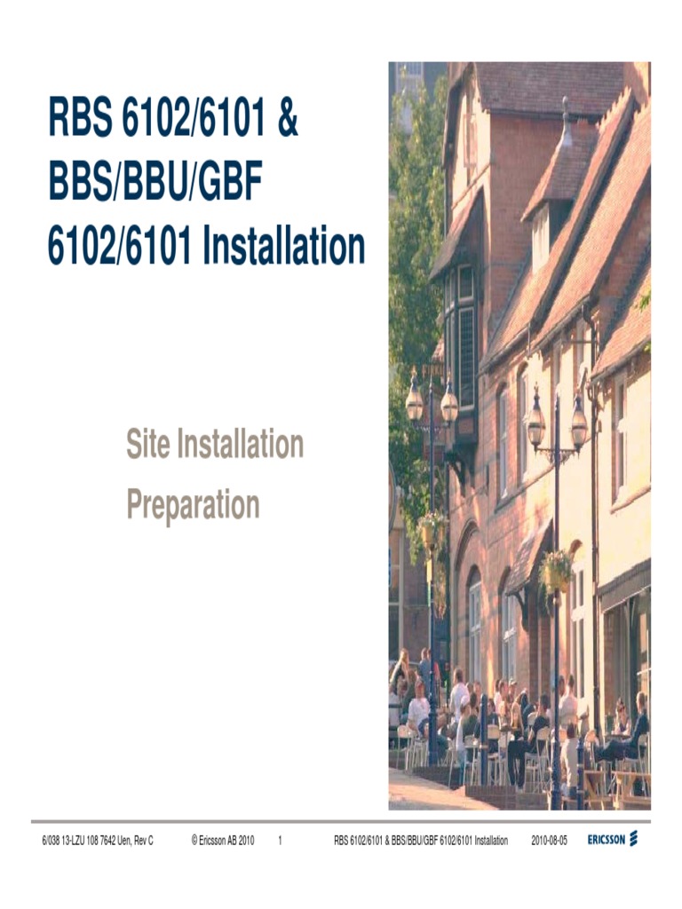 RBS 6102/6101 & Bbs/Bbu/Gbf 6102/6101 Installation | PDF