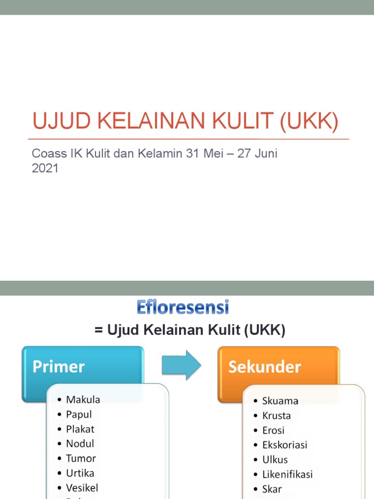 Ujud Kelainan Kulit (Ukk) : Coass IK Kulit Dan Kelamin 31 Mei - 27 Juni 2021 | PDF