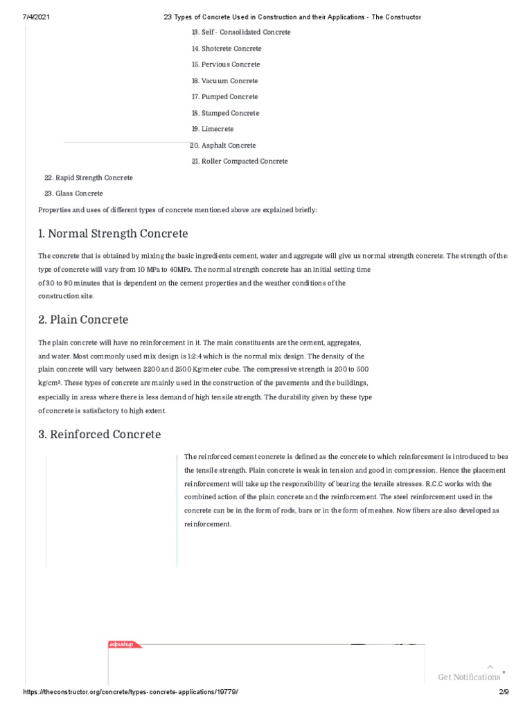 002 Concrete Used in Construction and Their Applications | PDF ...