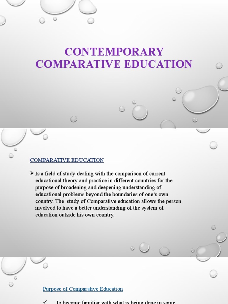 Contemporary Comparative Education Insights | PDF | Understanding ...