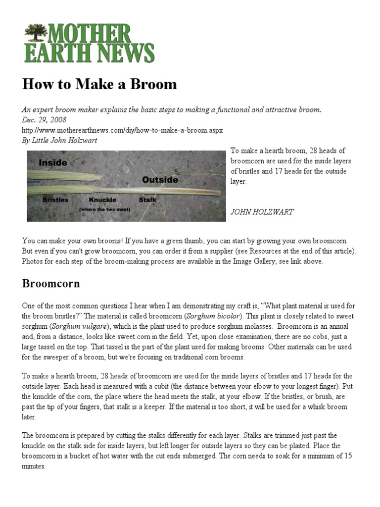 DIY Guide to Making a Broom | PDF