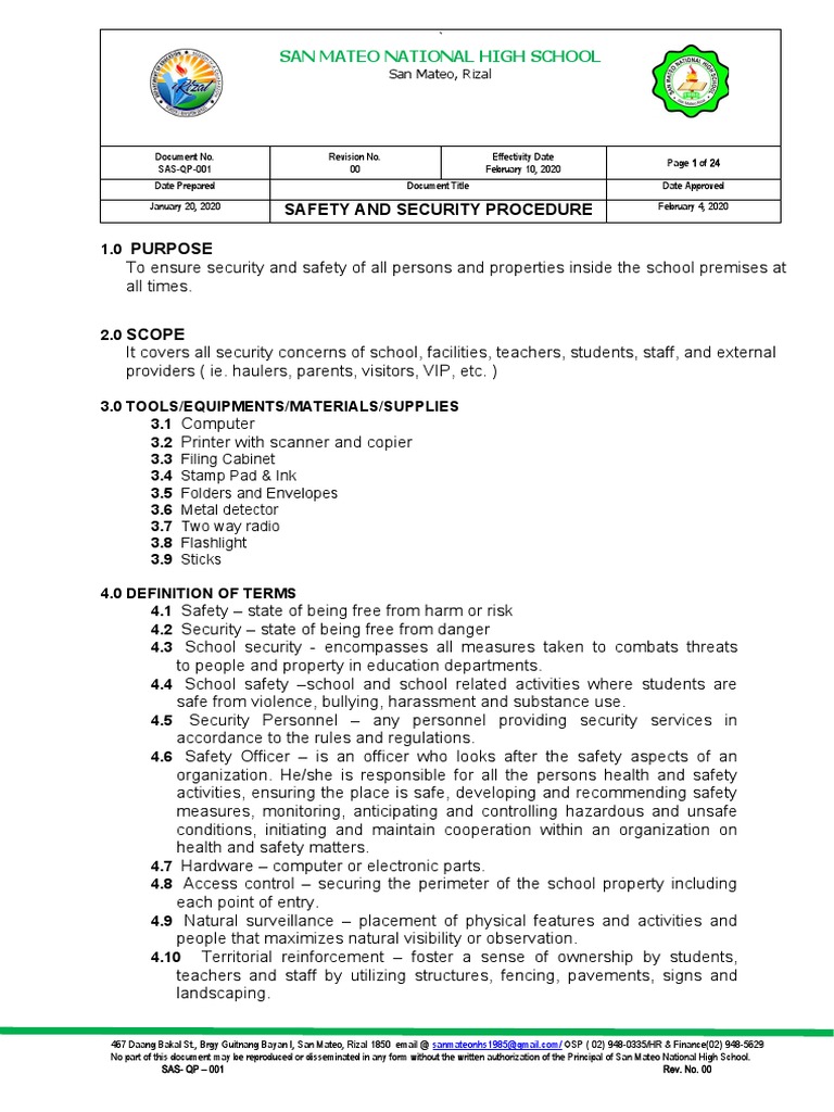 Safetyand Security Procedures 2 | PDF | Gun | Hazards