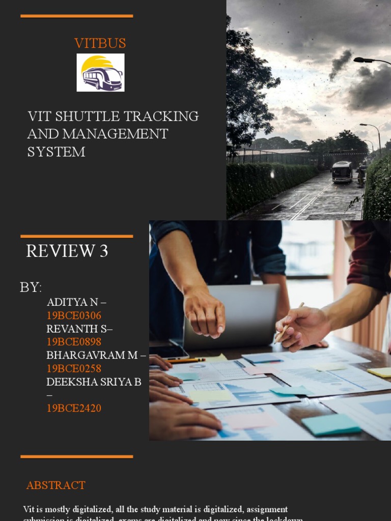 VIT SHUTTLE TRACKING AND MANAGEMENT SYSTEM REVIEW | PDF | Mobile App ...