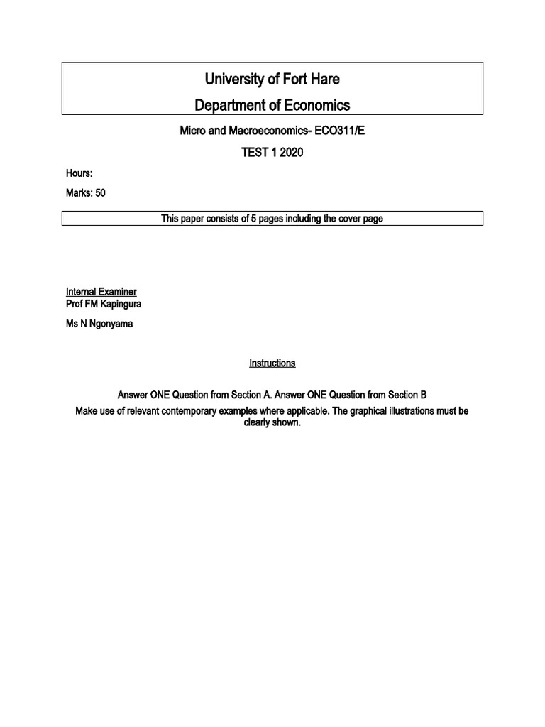 Eco 311 Test 1 2020 Pdf Loans Mortgage Loan