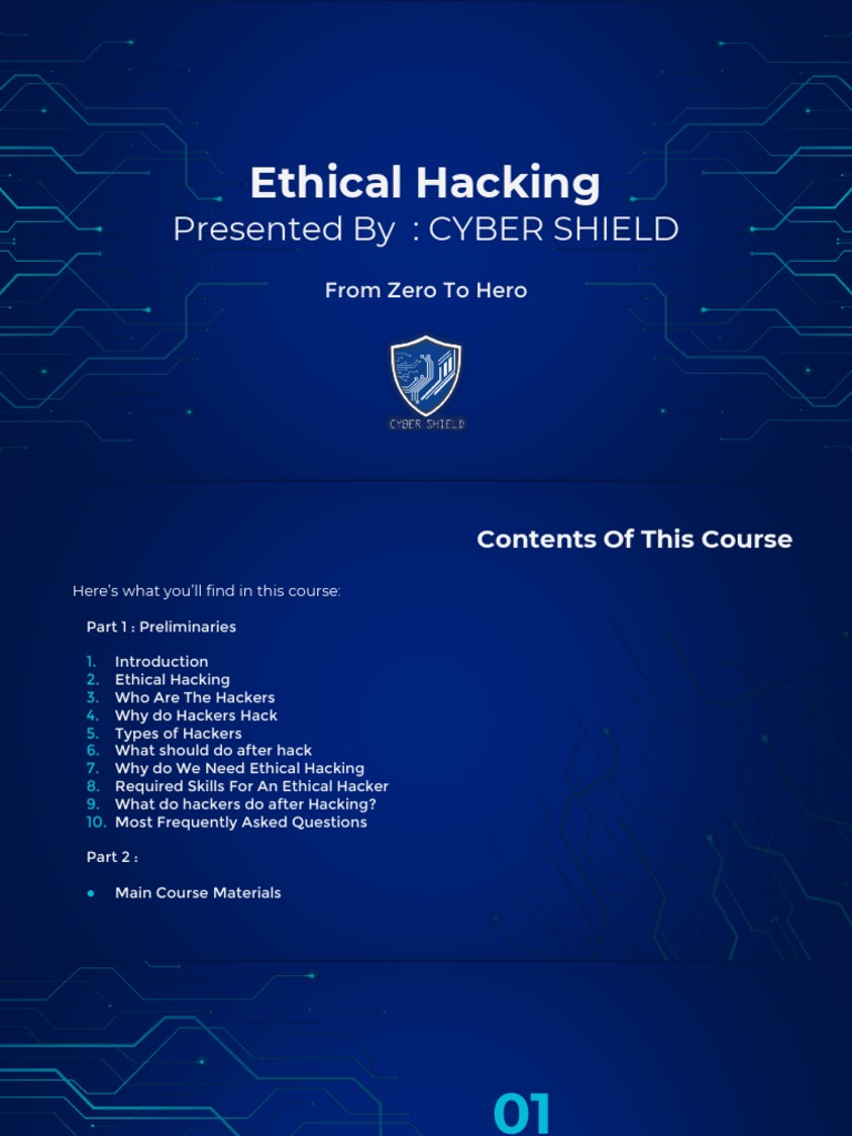 Ethical Hacking: Presented By: CYBER SHIELD | PDF | Security Hacker ...