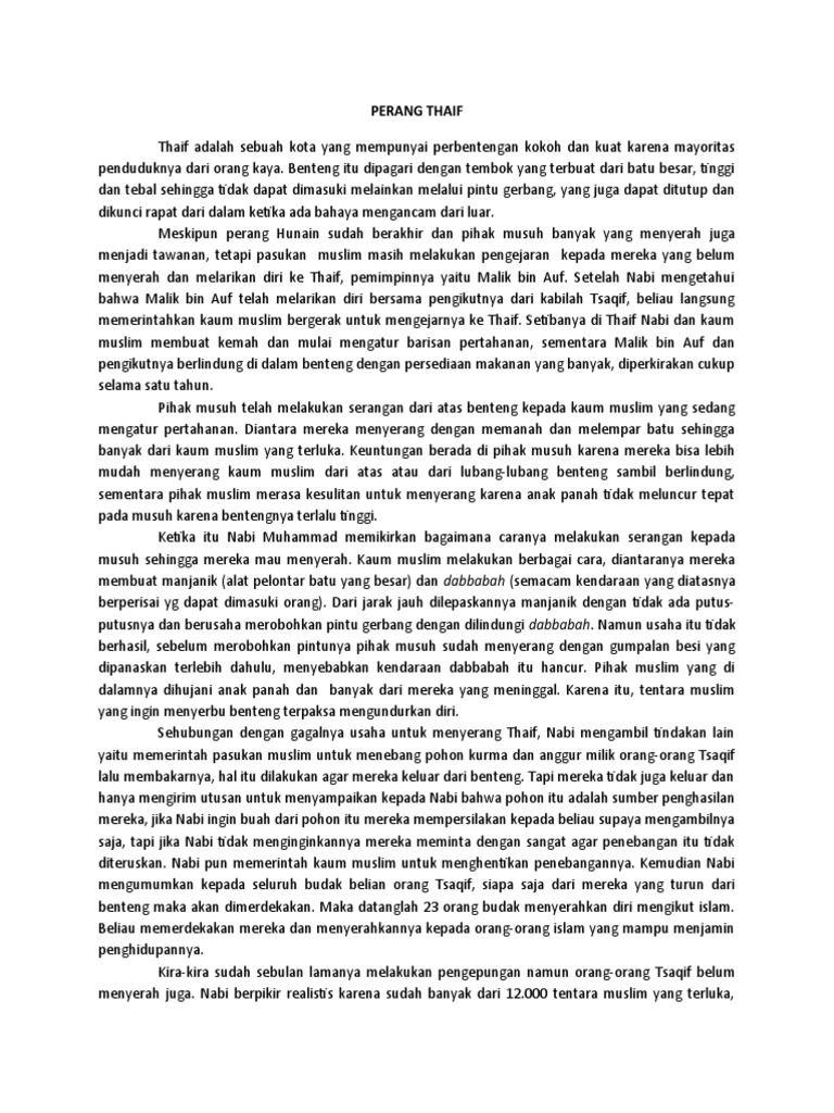 Perang Thaif | PDF