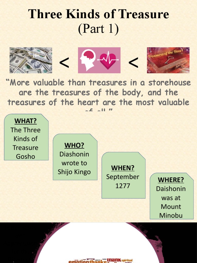 Three Kinds of Treasure: (Part 1) | PDF | Religious Belief And Doctrine