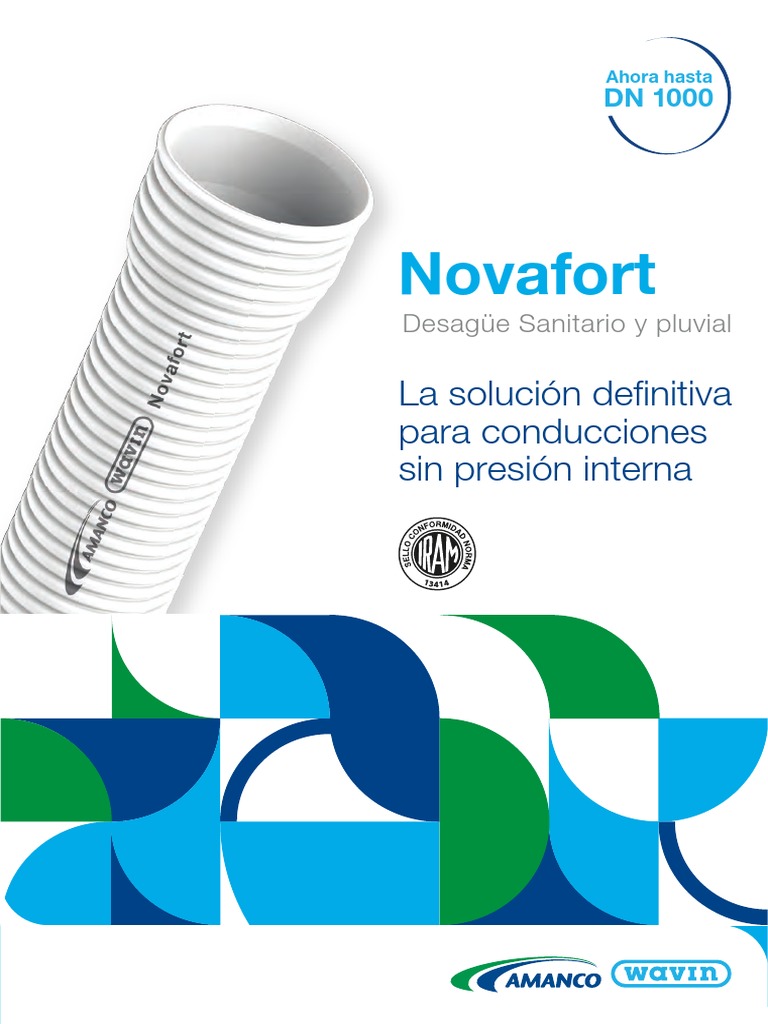 Novafort Amanco Wavin Folleto | PDF | Rigidez | Tubería (transporte de ...