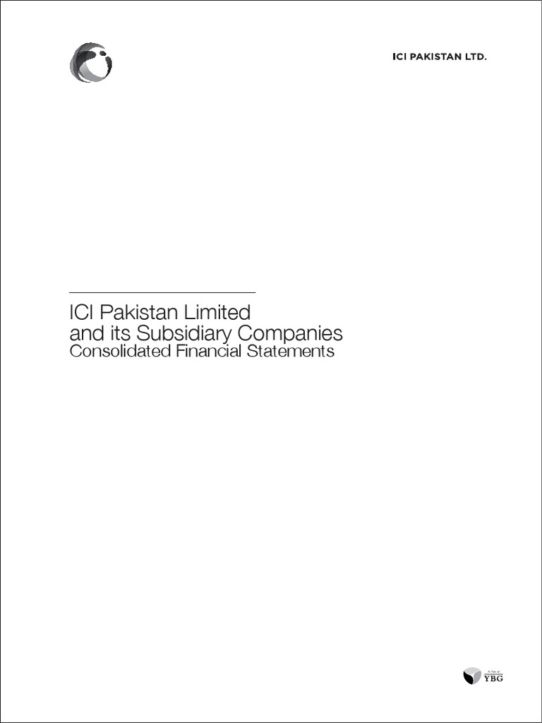 ICI Pakistan Limited Consolidated Financial Statements For The Year ...
