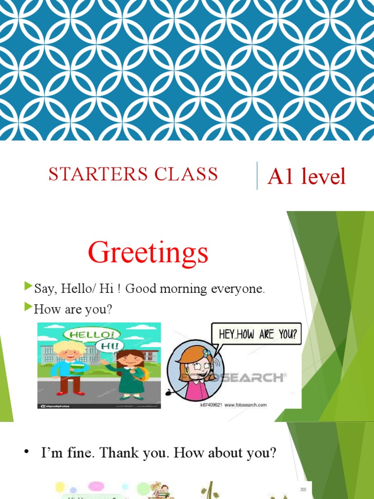 English For Starters Class | PDF | Self-Improvement