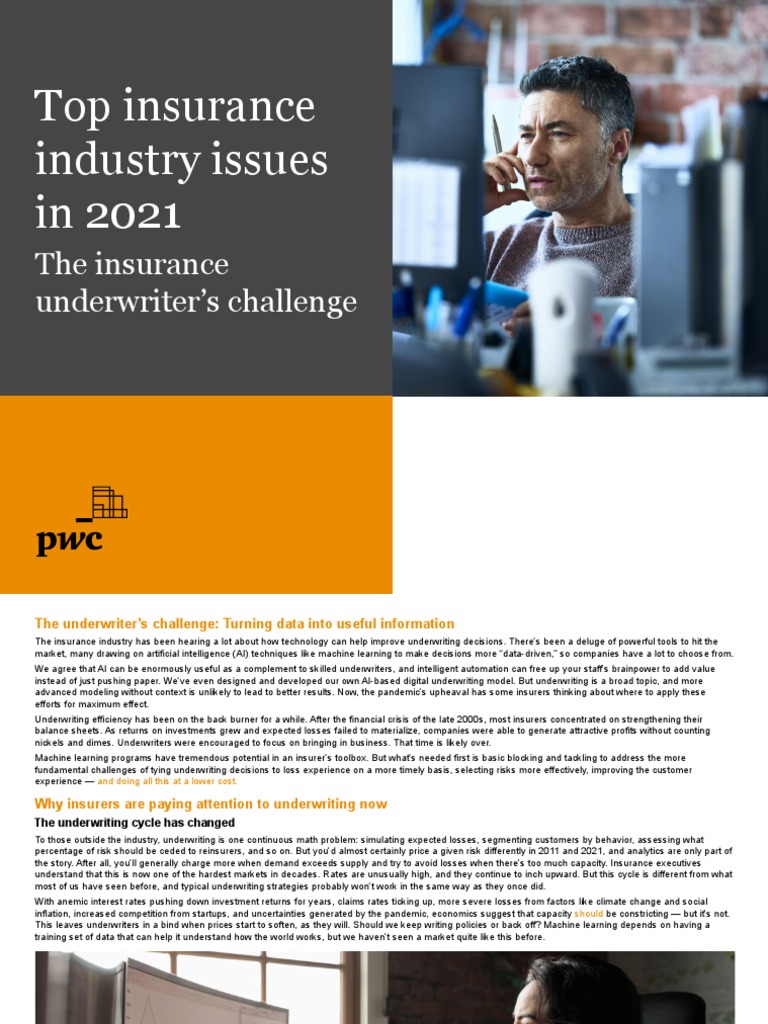 Top Insurance Industry Issues in 2021: The Insurance Underwriter's ...