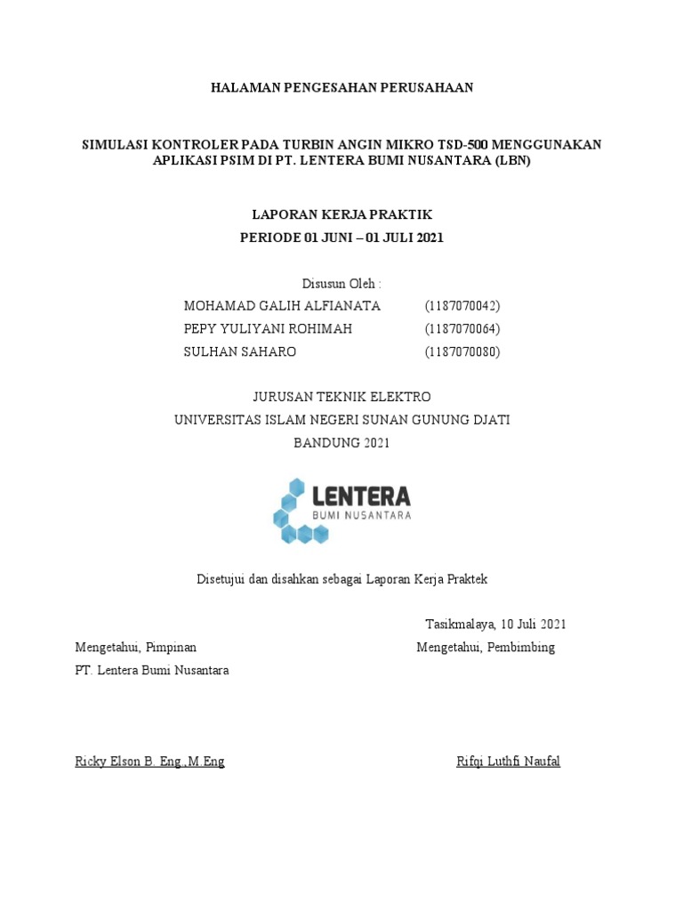 Logbook Baru KP | PDF