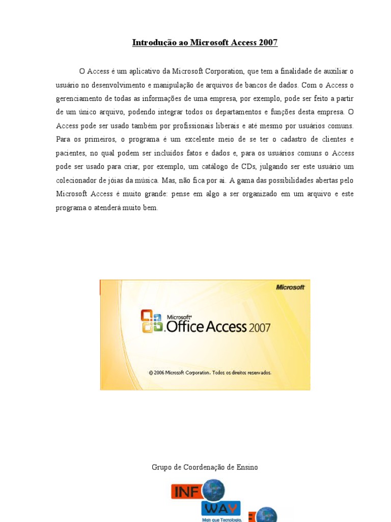 Guia Prático do Microsoft Access 2007 | PDF | Microsoft Access | Dados