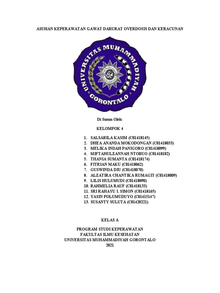 Asuhan Keperawatan Gawat Darurat Overdosis Dan Keracunan | PDF | Kesehatan Holistik