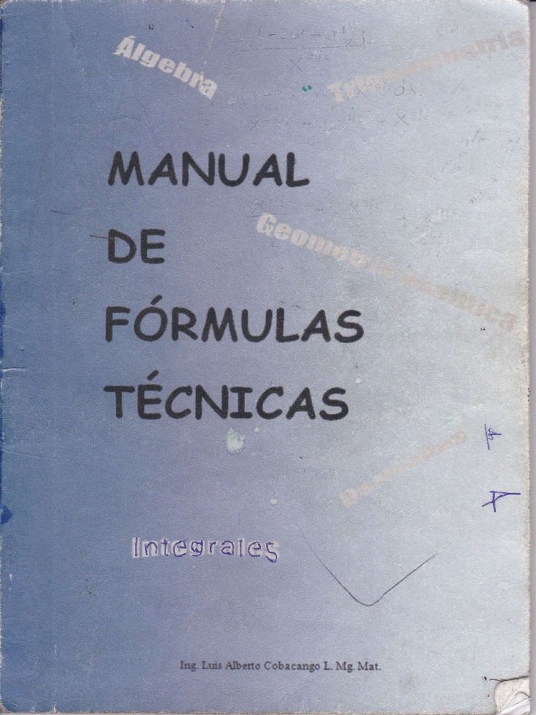 Manual de Fórmulas Técnicas | PDF | Exponenciación | Logaritmo