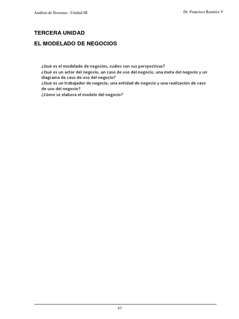 UNIDAD III ModeladoNegocio | PDF | Caso de uso | Lenguaje de modelado ...