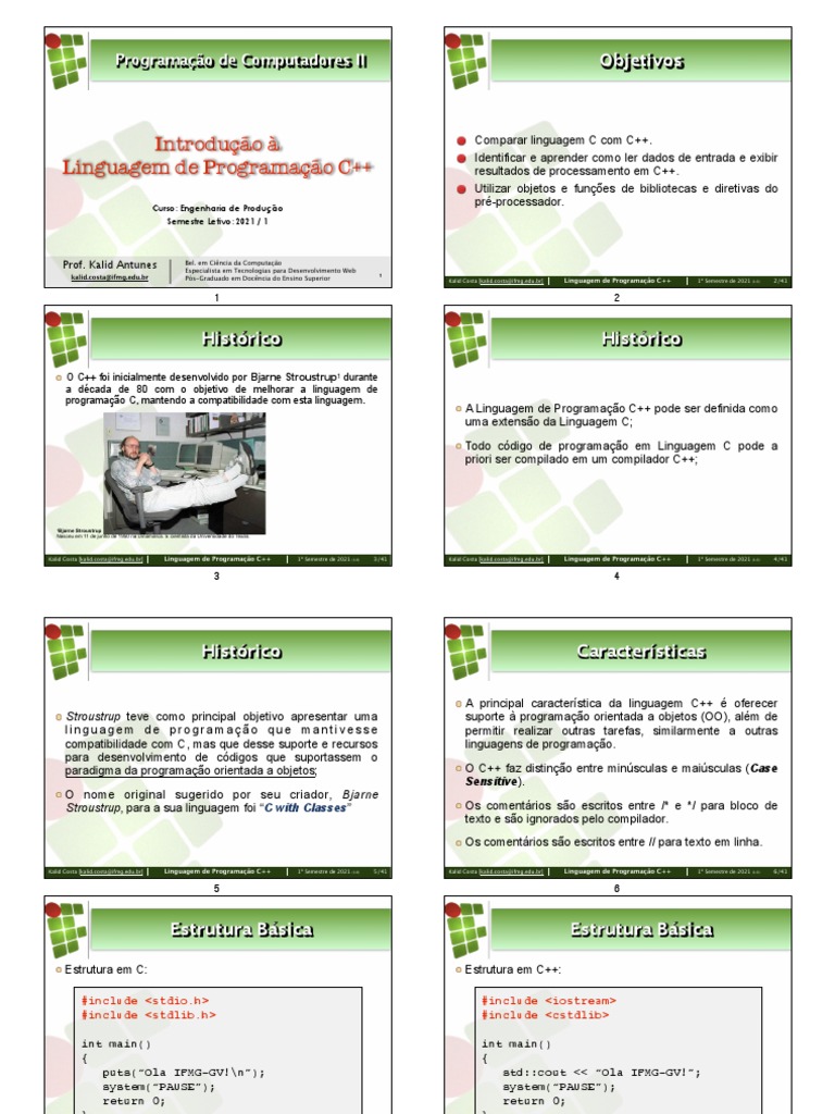02.linguagem C++ | PDF | C ++ | C (linguagem de programação)