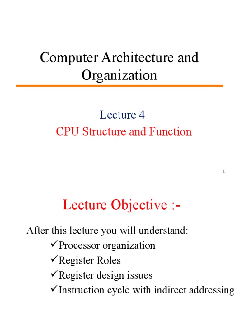 Chapter 2 Lecture 4 and 5 | Descargar gratis PDF | Central Processing Unit | Computer Hardware