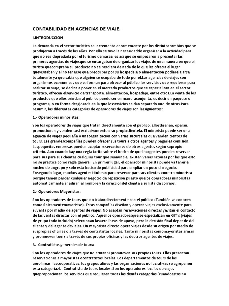 Contabilidad en Agencias de Viaje | PDF | Cheque | Amortización (Negocio)