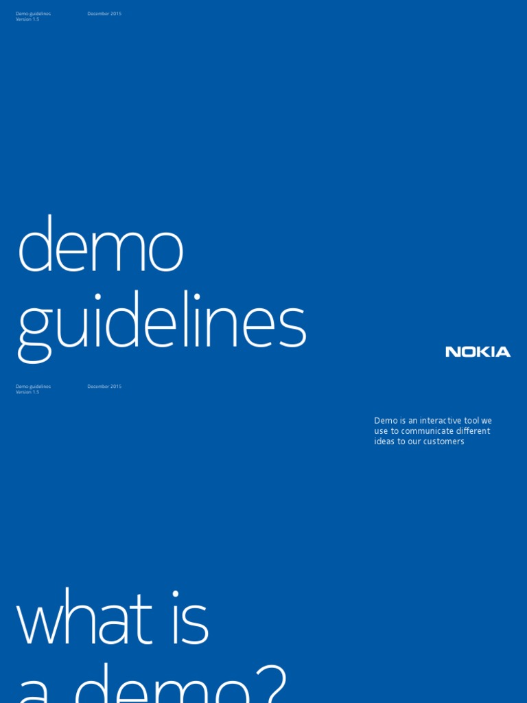 Nokia Networks Demo Guidelines | PDF | Graphical User Interfaces | Gsm
