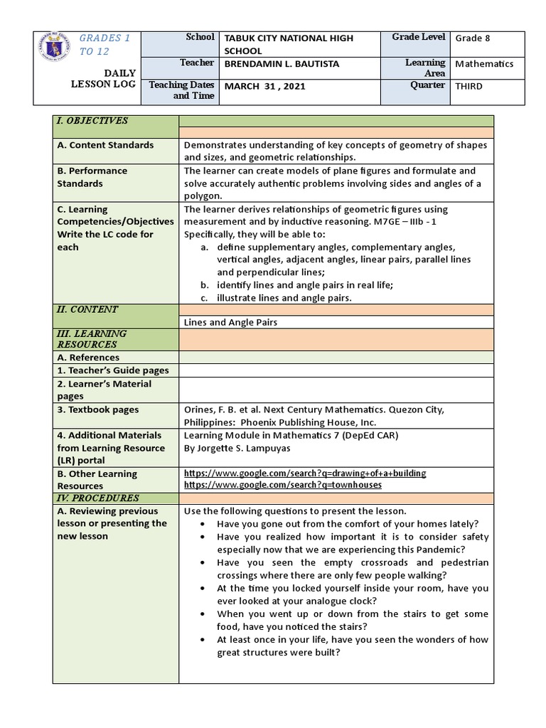 Cot DLL Brendamin | PDF | Angle | Geometry