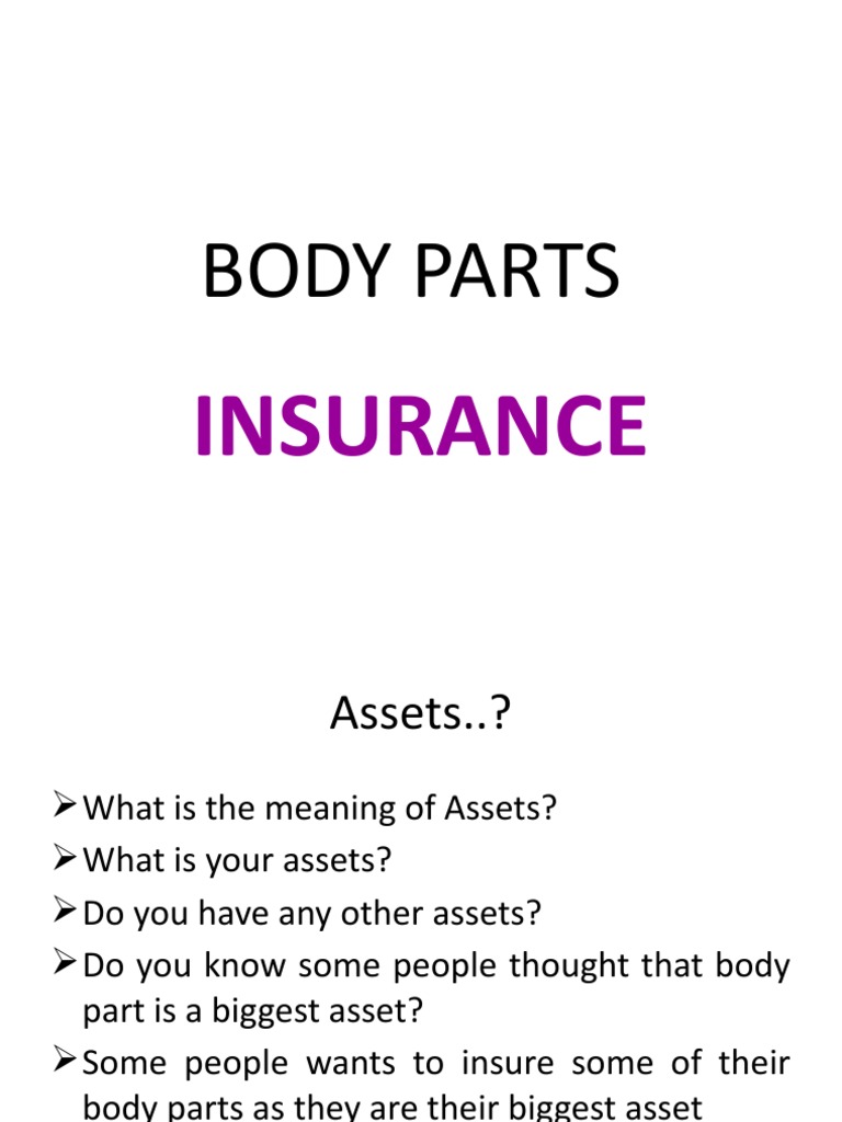 Body Part Insurance | PDF | Insurance | Financial Services