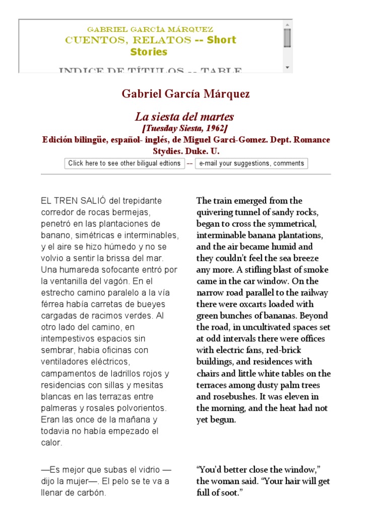 La Siesta Del Martes (Tuesday Siesta) | PDF