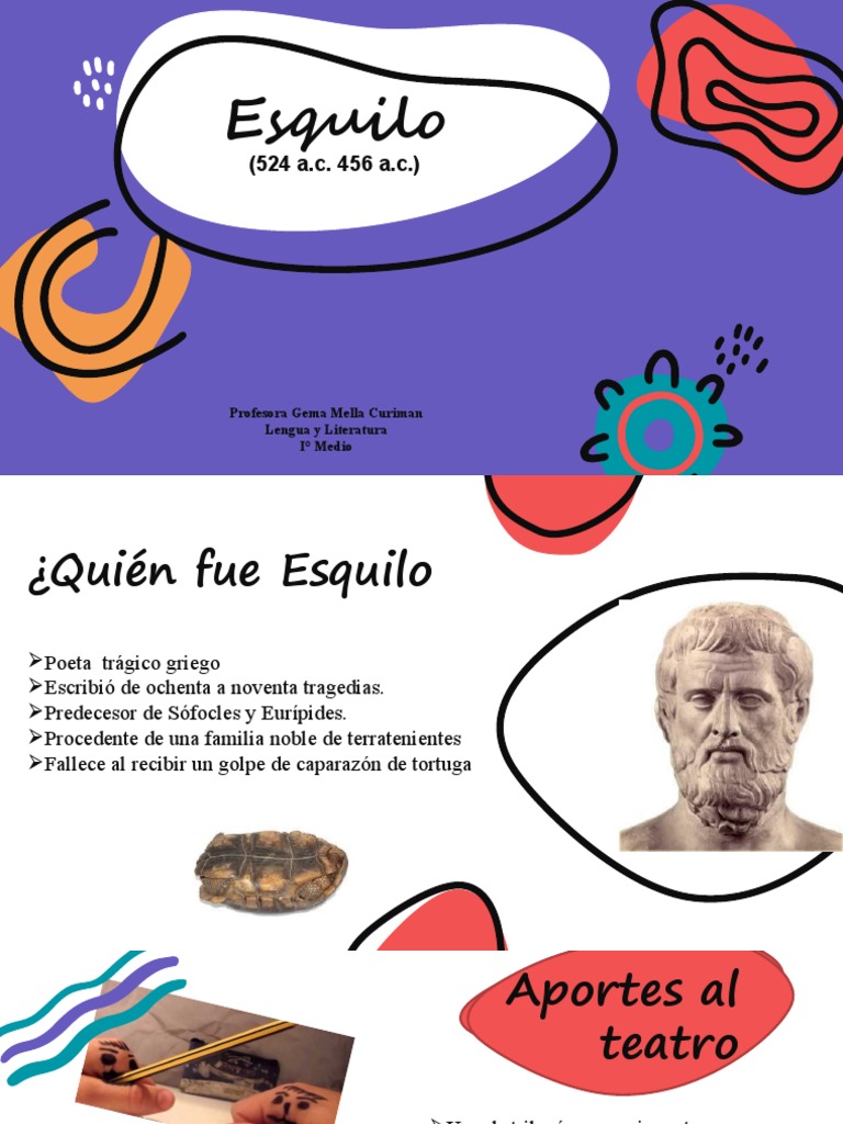 Esquilo: Innovador del Teatro Trágico Griego | PDF