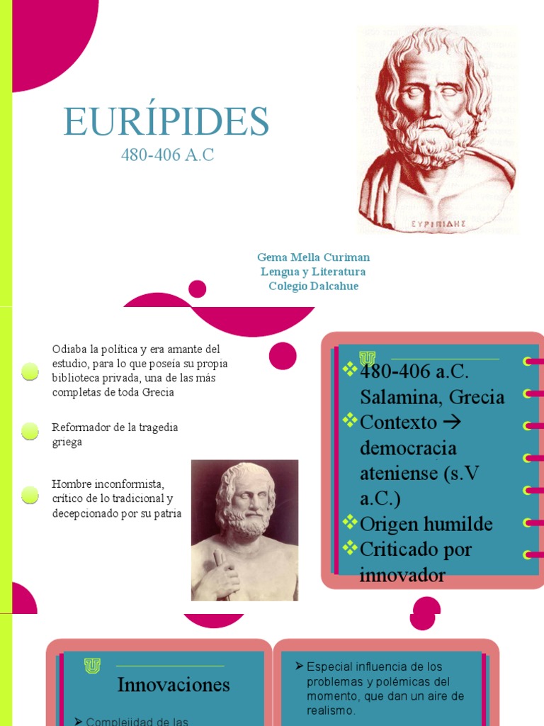 Eurípides: Innovador de la Tragedia Griega | PDF | Eurípides