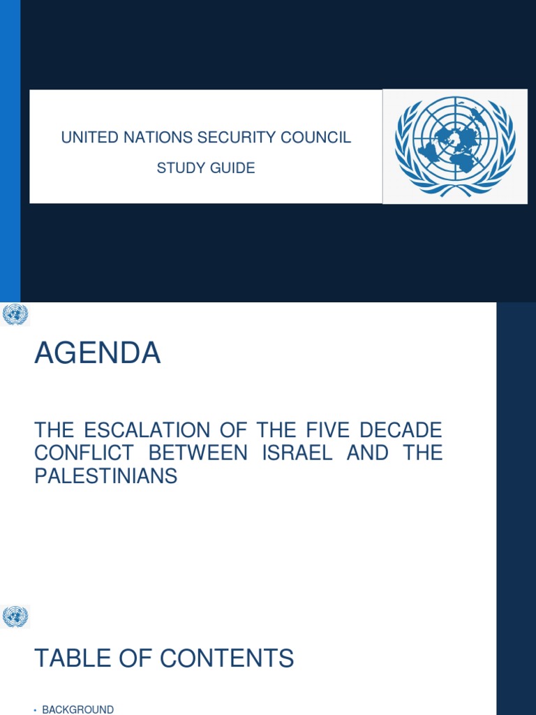 UNSC Study Guide | Download Free PDF | United Nations Security Council | Mandatory Palestine