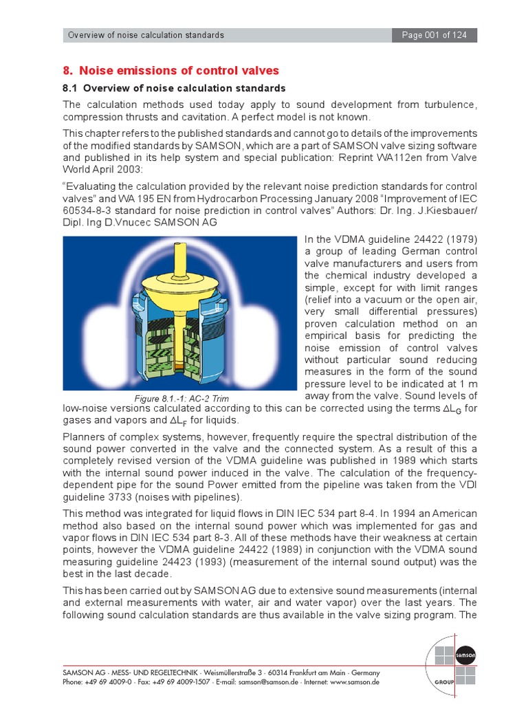 Control Valve Noise Calculation Standards | PDF | Pressure Measurement ...