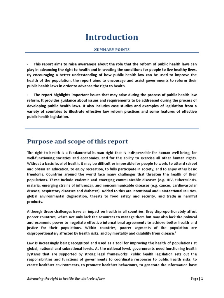 Introduction To Health Law | Download Free PDF | Public Health | Health ...