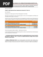 Housing Society Maintenance Bill Format 01 | PDF | Payments