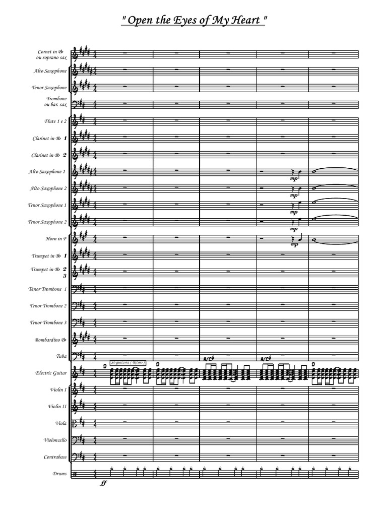 Abra Os Olhos Do Meu Coração - Partitura para Orquestra | PDF ...